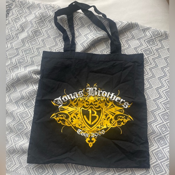 Bags | Jonas Brothers Tour Tote Bag 209 Black | Poshmark